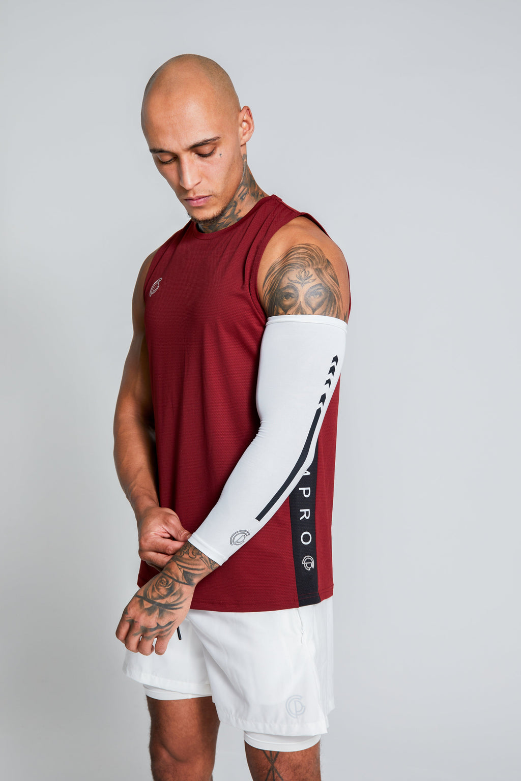 Mens - GymPro Hyper Compression Arm Sleeve - White – GymPro Apparel